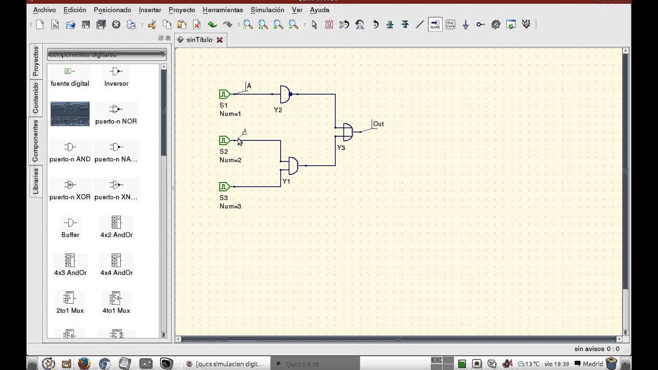 Qucs Circuito Digital Combinacional Youtube