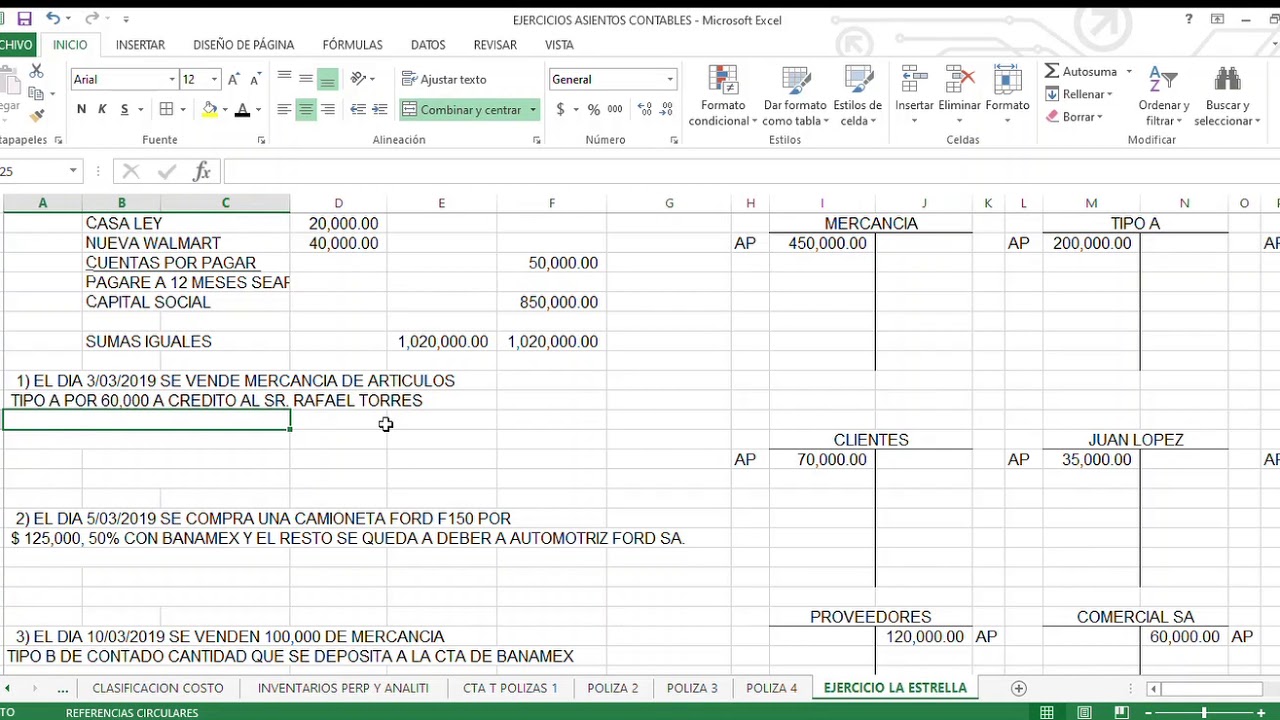 Asiento De Apertura Con Mayores Y Auxiliares Youtube