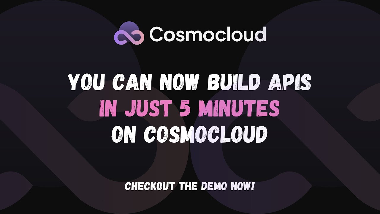 Cosmocloud Demo Youtube