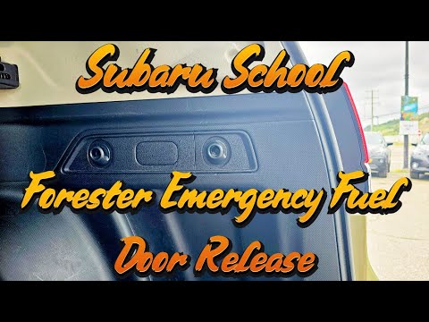 Subaru School Forester Emergency Fuel Door Release Youtube