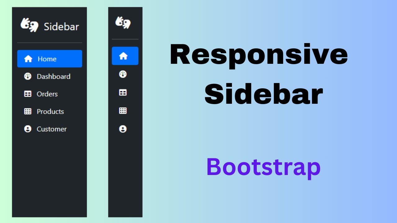 Responsive Sidebar Menu Using Bootstrap 5 Youtube