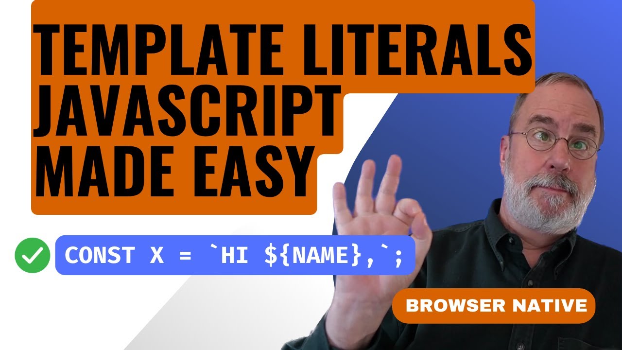 Template Literals Simplify Your Javascript Strings Youtube