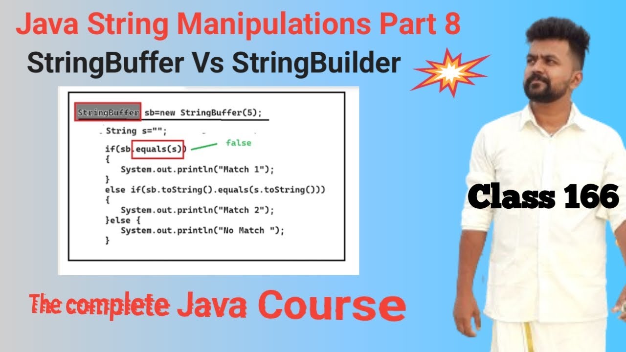 Java String Manipulations Class 8 String Vs Stringbuffer Vs String