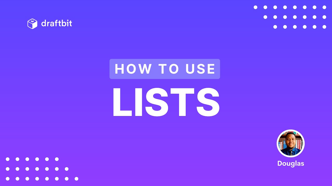 How To Use Lists Youtube
