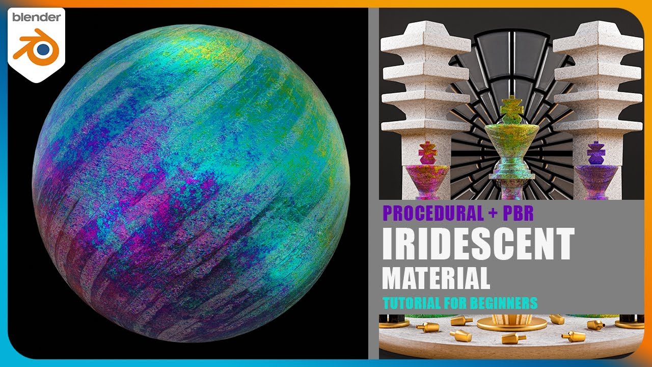 Procedural Iridescent Material With Pbr Textures Blender Tutorial