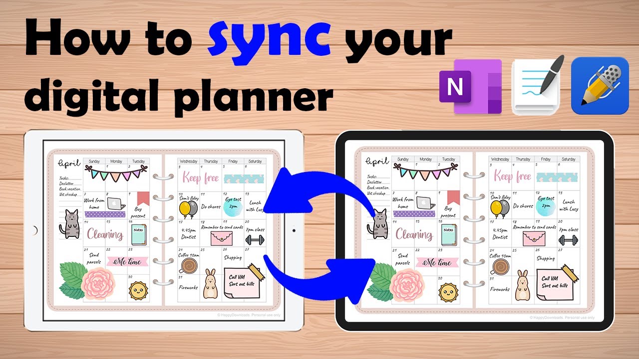 How To Sync Your Digital Planner Onenote Goodnotes Notability