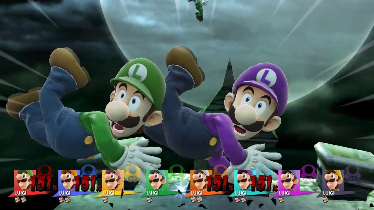 Ssb4 8 Player Luigi Glitch Youtube