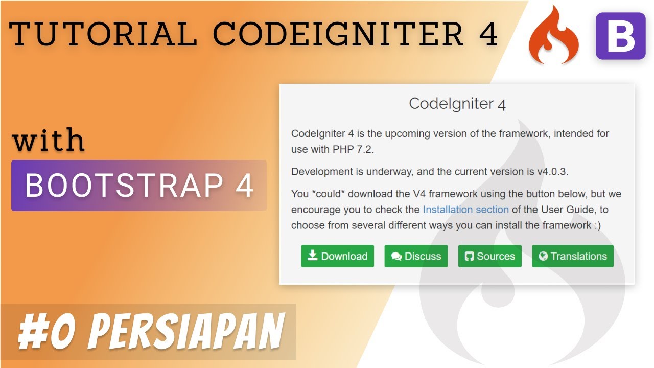 0 Persiapan Tutorial Codeigniter 4 Bootstrap 4 Youtube