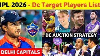 Ipl 2026 Delhi Capitals Auction Strategy 2026 Dc Target Players 2026 ...