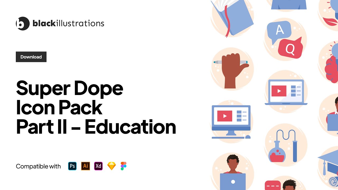 Education Icons Super Dope Icon Pack Ii Black Illustrations Youtube