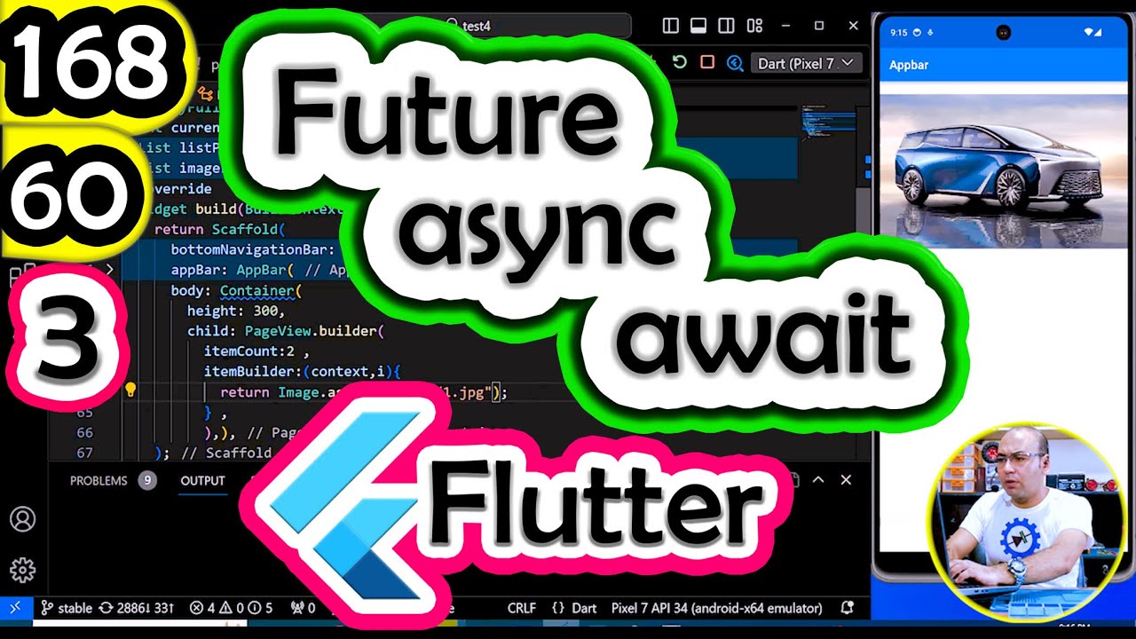 60 Future Async Await Flutter Course 2024 بالعربى Youtube