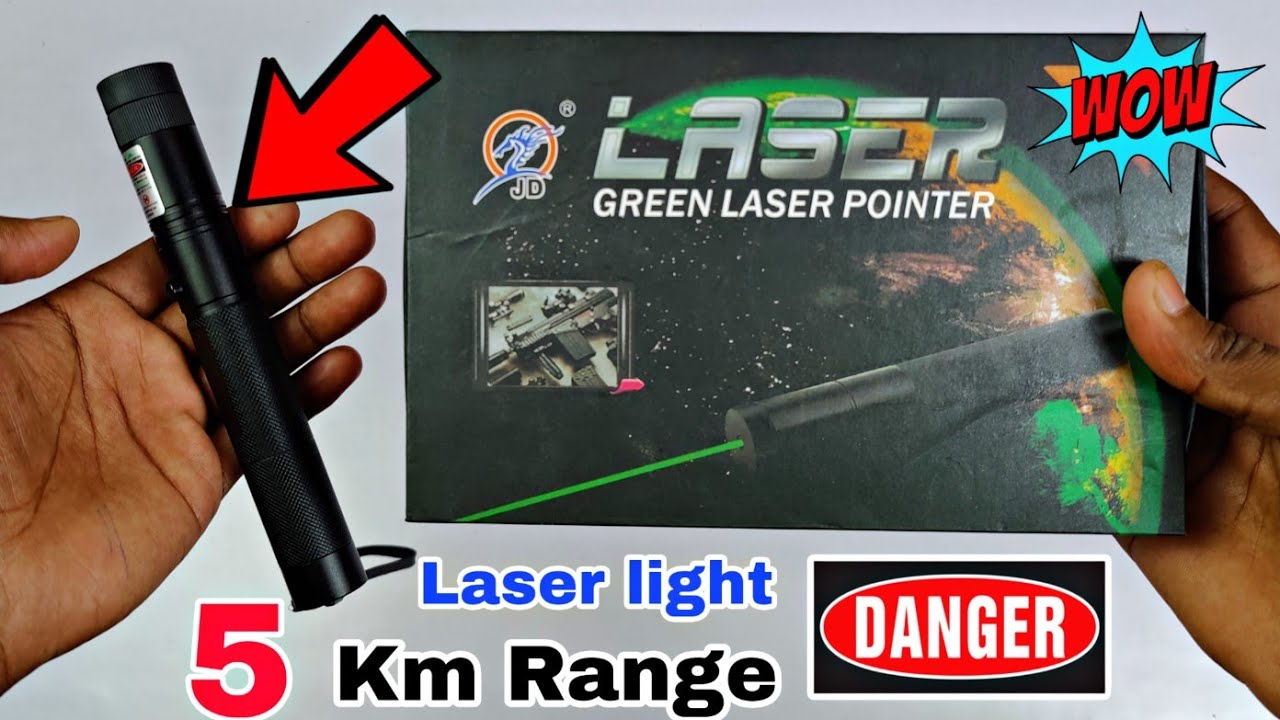 亞powerful Green Laser Pointer Unboxing And Testing 5 Km Range Laser