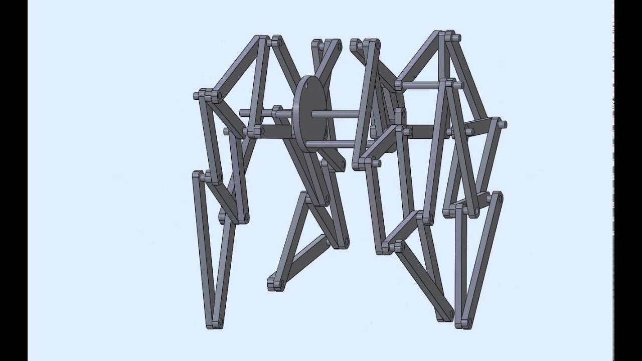 Solidworks Mecanismo Cinético De 4 Patas Youtube