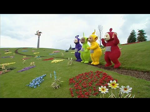 Teletubbies The Jumping Dance On The Path Youtube