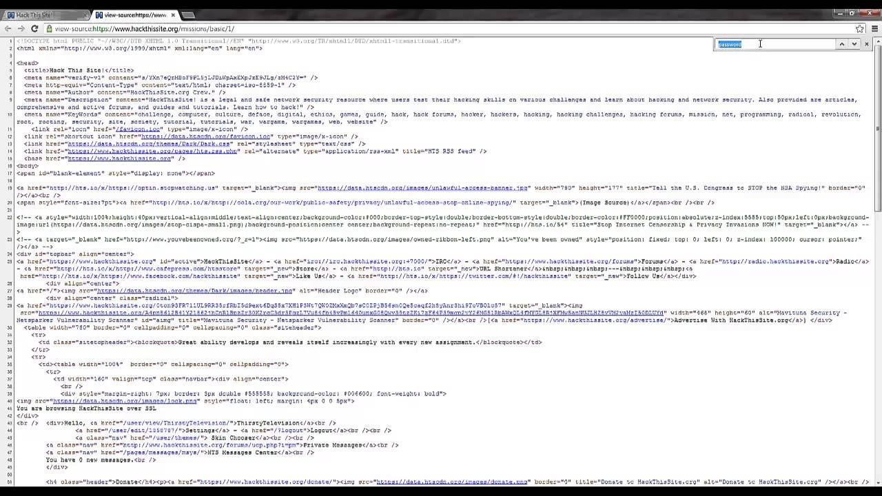 Hackthissite Org Basic 1 Tutorial Youtube