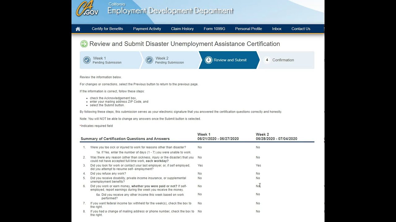 How To Certify For Unemployment Benefits Online On The Edd Website In