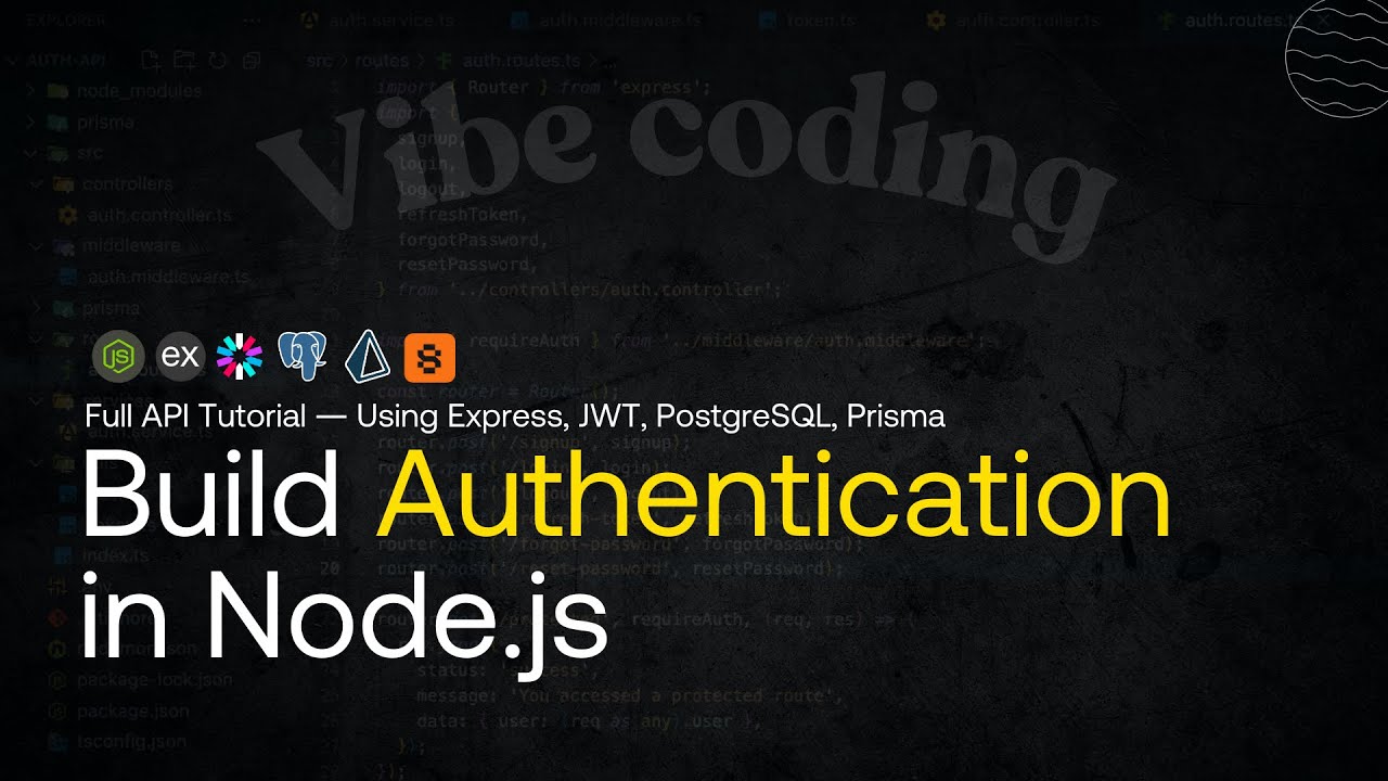 Node Js Auth Api With Jwt Postgresql Prisma Vibe Coding Youtube