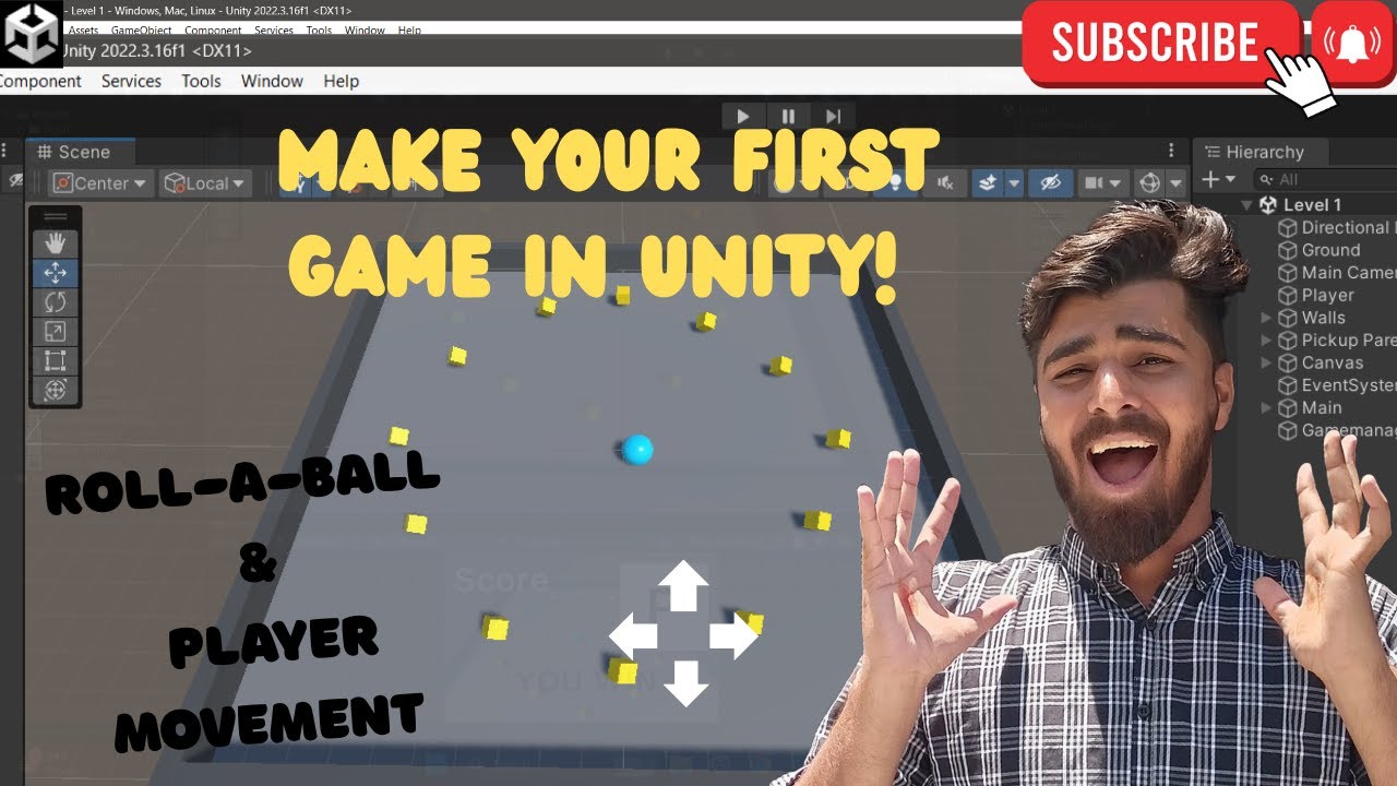 How To Set Up Unity 3d Add Ball Movement Step By Step Game Tutorial