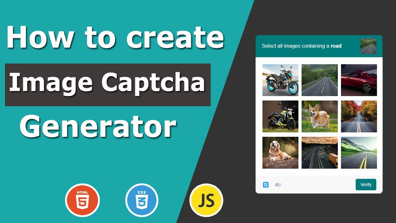 How To Create Image Captcha Generator Javascript Css3 Youtube