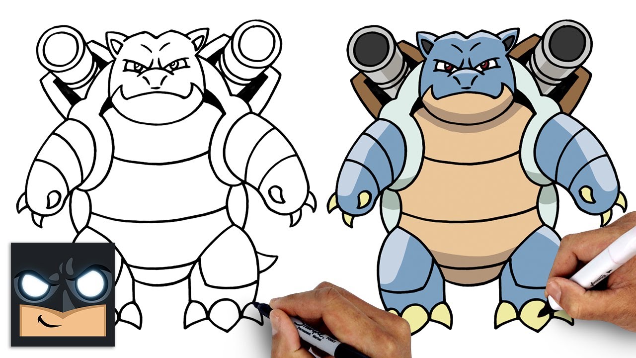 How To Draw Pokemon Blastoise Draw Color Youtube