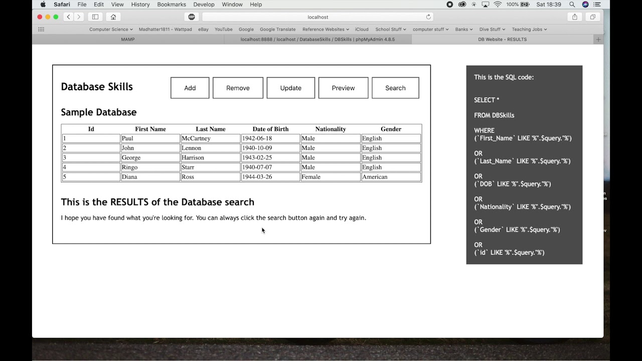 Database Computer Science Option A Youtube