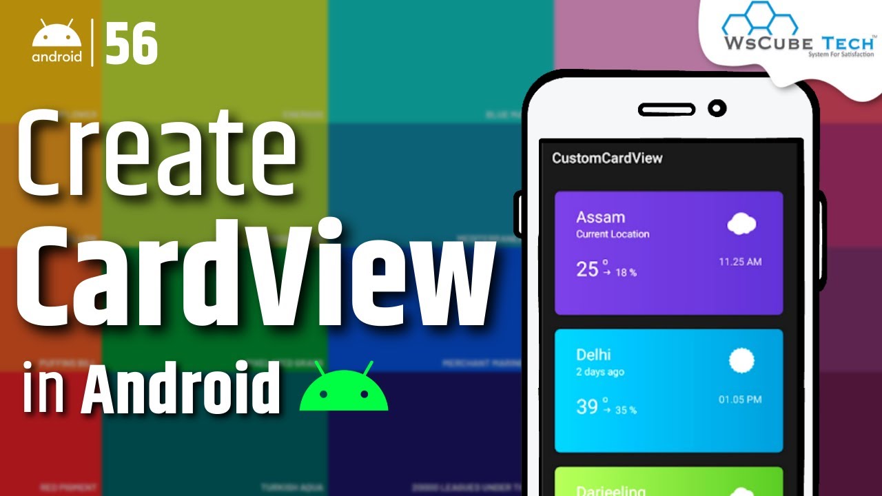 Create Custom Cardview In Android Studio Android Cardview Tutorial