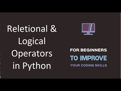 Relational Logical Operators In Python Youtube
