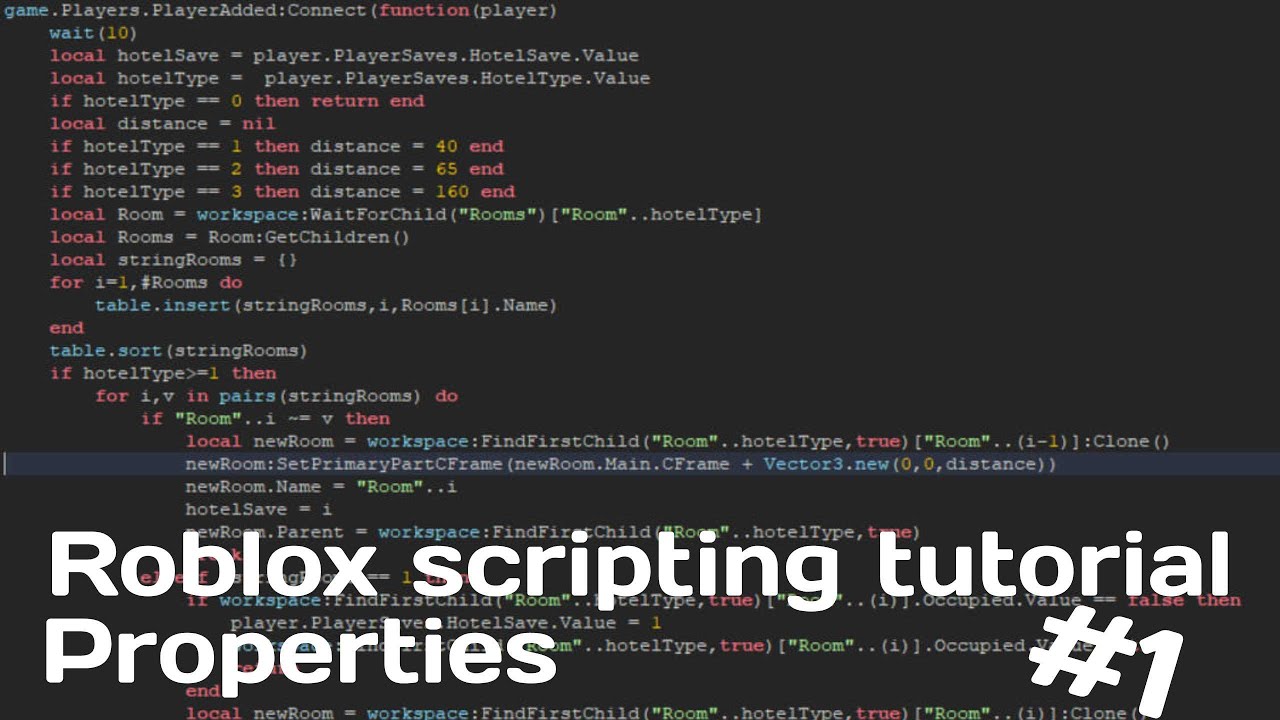 Roblox Scripting Tutorial Properties Youtube