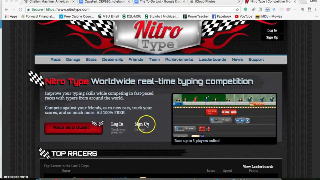 Nitrotype Introduction Youtube