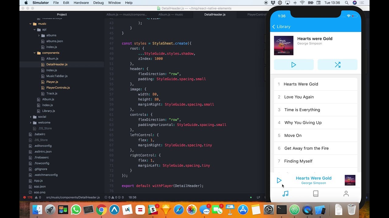 Awesome React Player Control React Native Sketch Elements