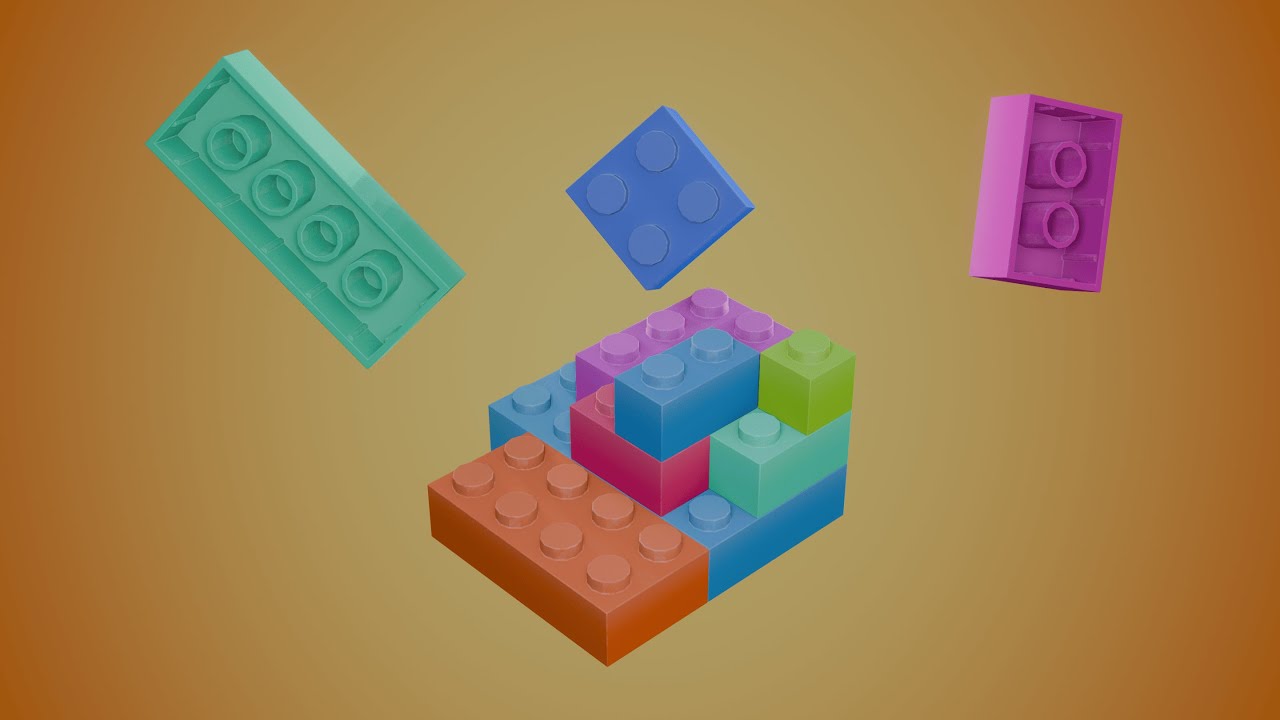 Procedural Lego Bricks Blender 4 1 Geometry Nodes Timelapse Youtube