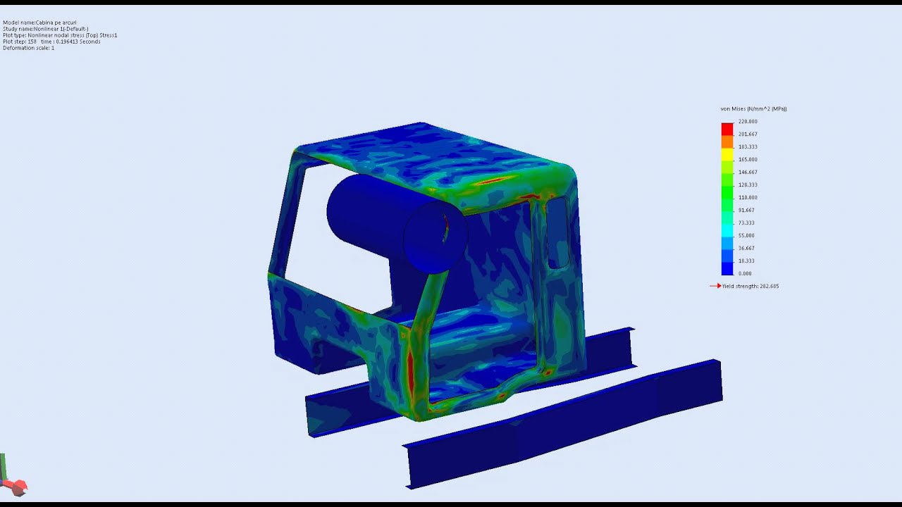 Solidworks Simulation Nonlinear Analysis Youtube