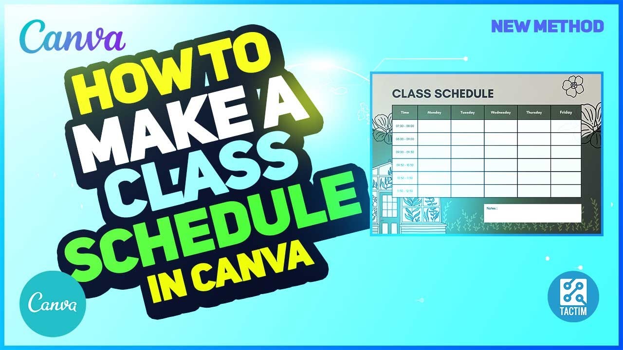 How To Make A Class Schedule In Canva Easy Step By Step Tutorial 2025