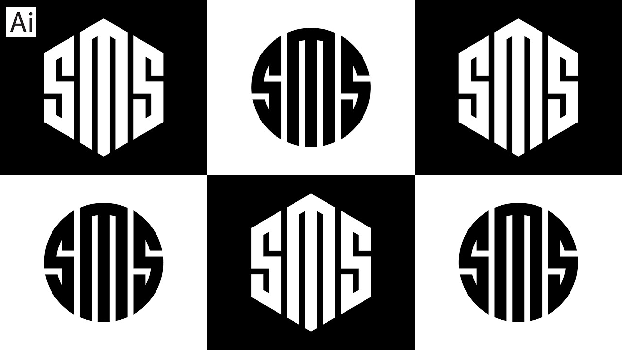 Easy Grid Logo Design Process On Same Lines Adobe Illustrator