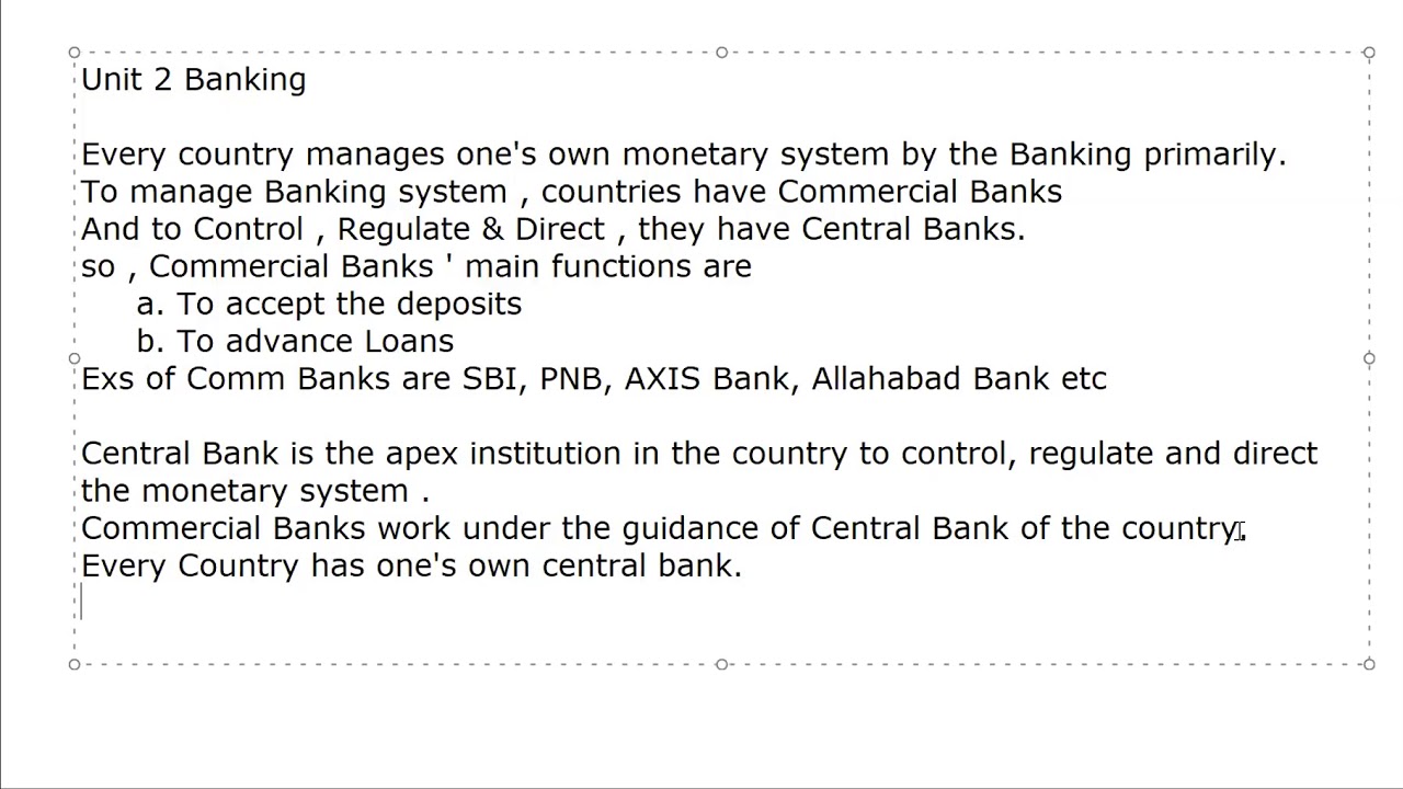 Banking Part 1 Youtube
