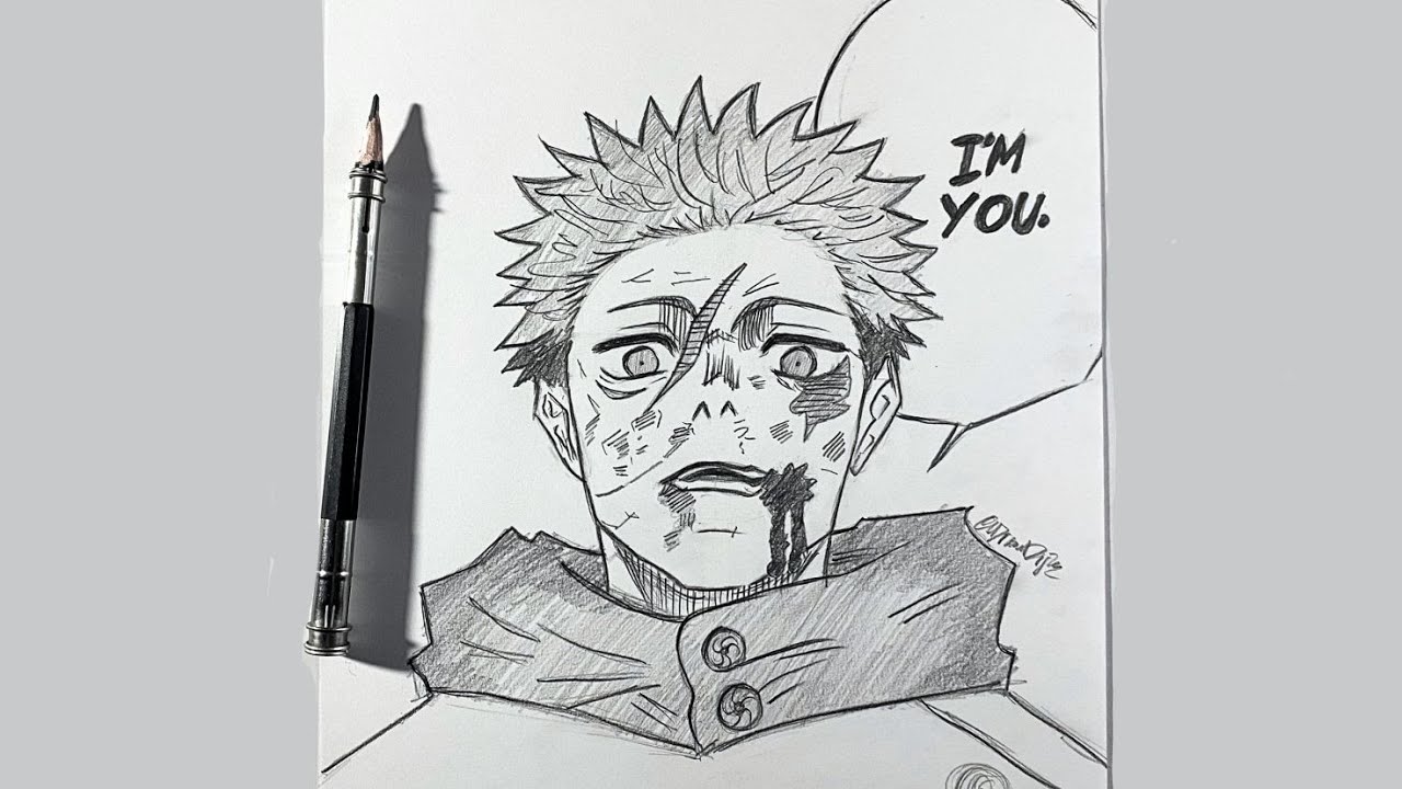 How To Draw Yuji Itadori I Am You From Jujutsu Kaisen Step By Step