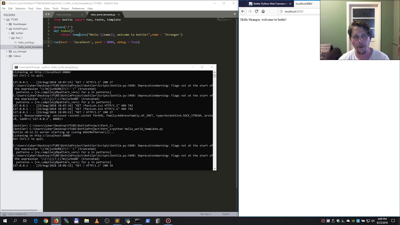 Python Bottle Part 1 Youtube