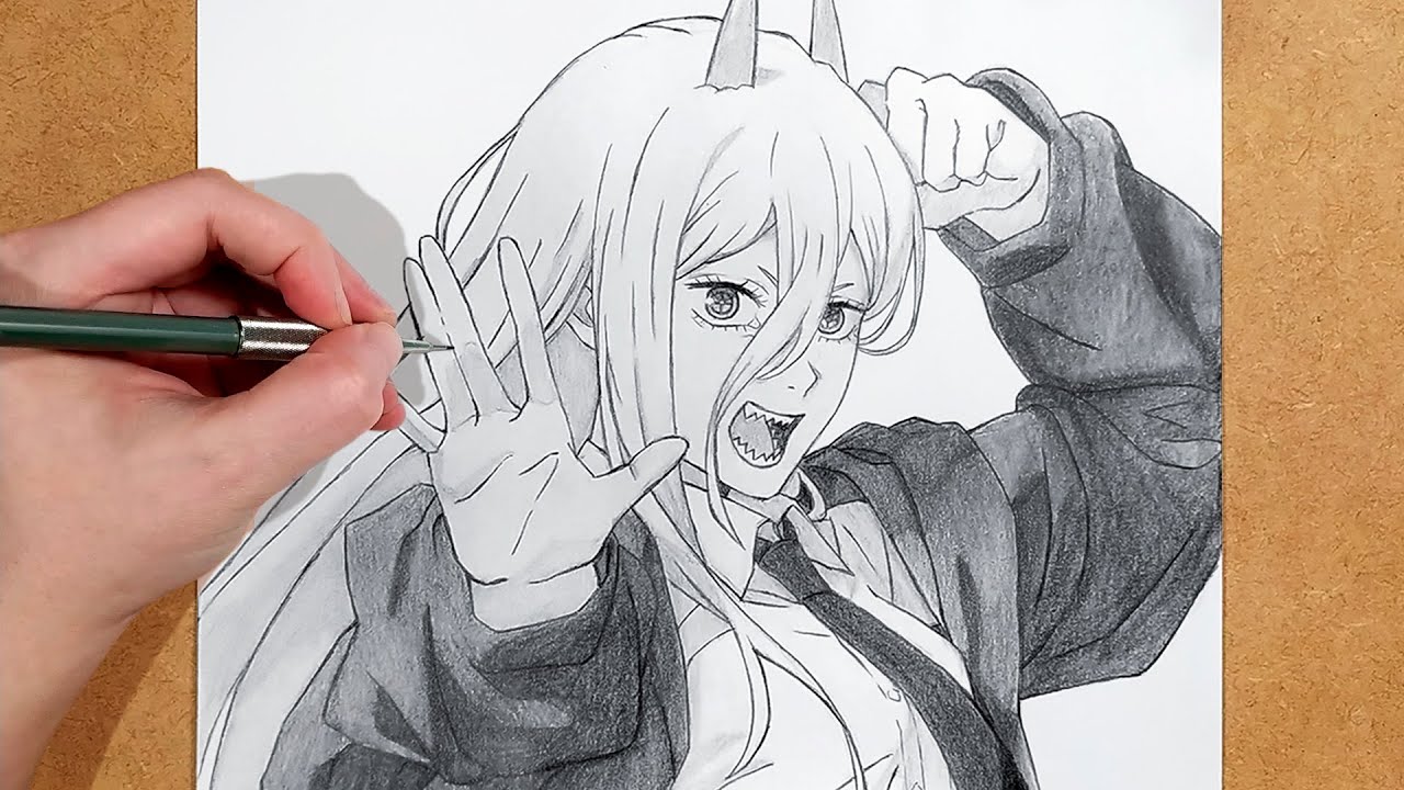 How To Draw Power Chainsaw Man Step By Step Easy Anime Drawing
