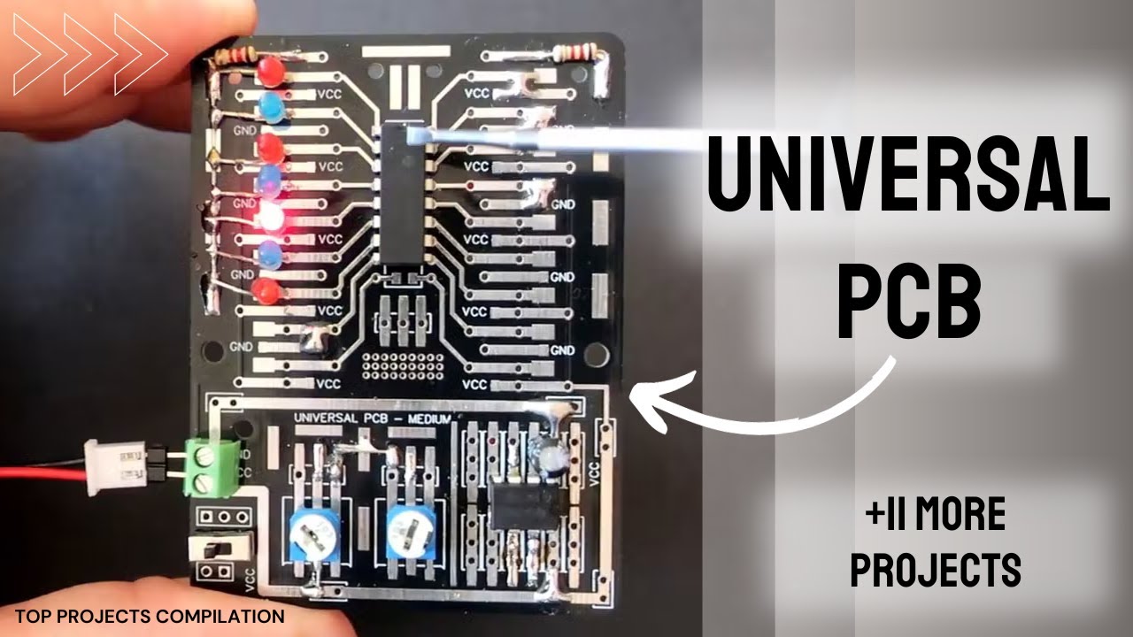 Prototype Multiple Circuits On This Pcb 9 Pcb Projects Youtube