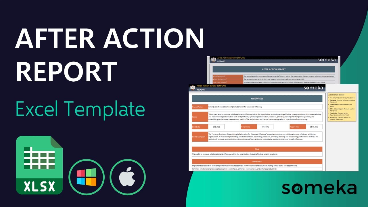 After Action Report Excel Template Aar Reporting File Youtube