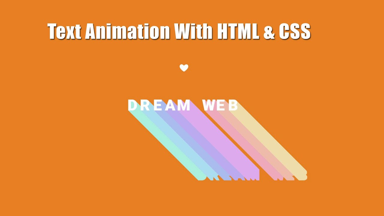 Amazing Sliding Text Animation Using Only Html Css Youtube