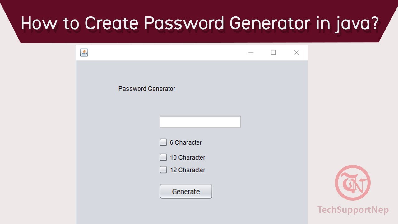How To Create Password Generator In Java Easy Way Youtube