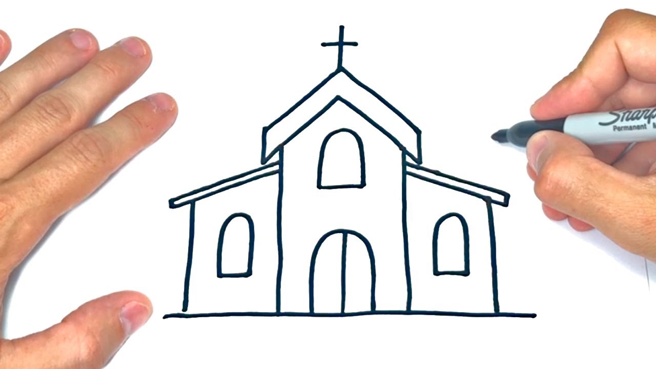 Cómo Dibujar Una Iglesia Paso A Paso Y Fácil Youtube