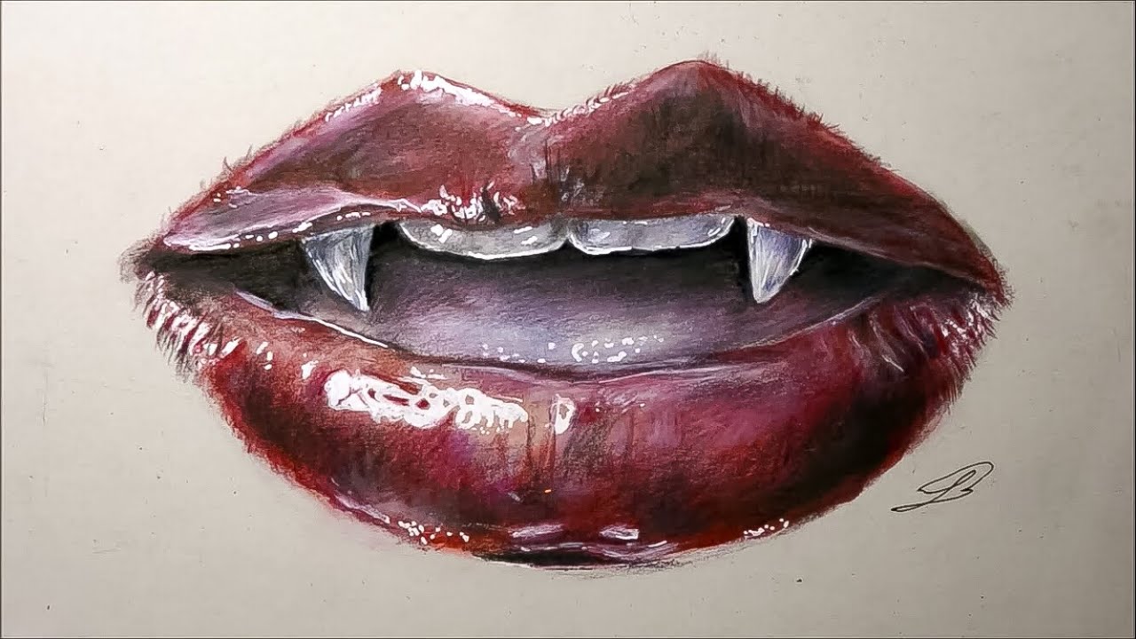 Vampire Lips Drawing Lipstutorial Org