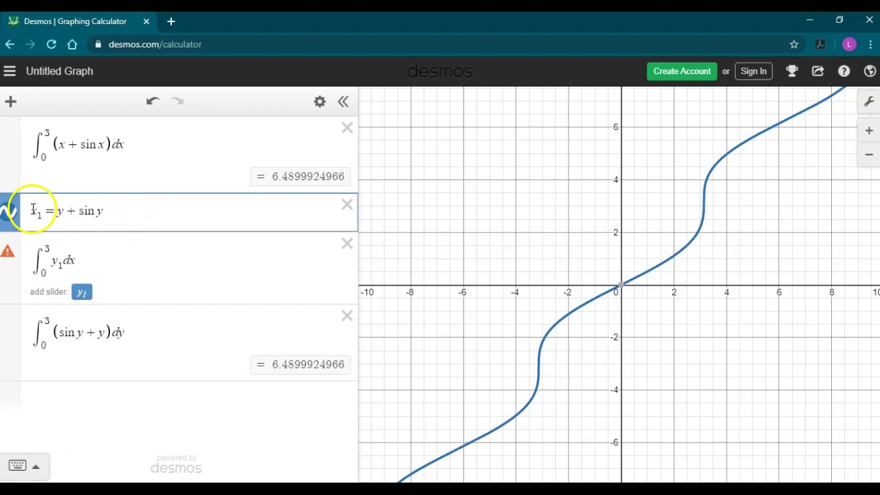 Computing Integrals With Desmos Youtube