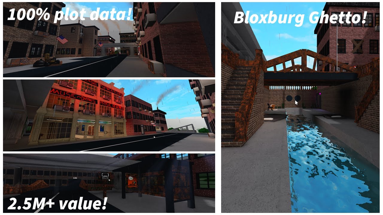 Full Tour Of My Bloxburg Ghetto 100 Plot Data 2 5m Value Youtube