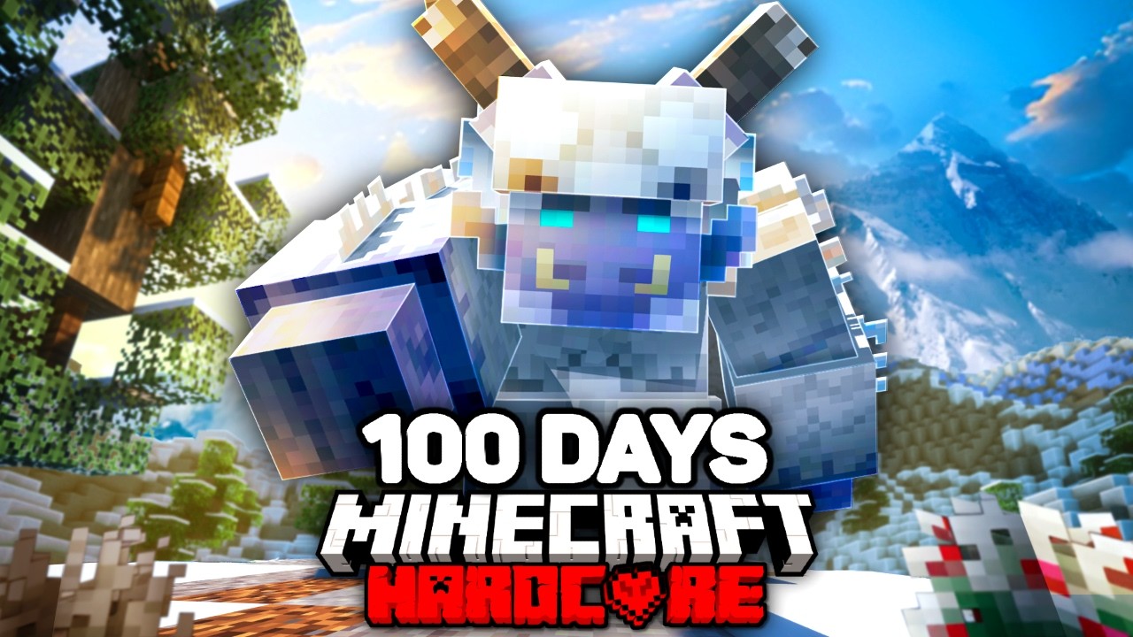 I Survived 100 Days In The Himalayas In Hardcore Minecraft Youtube