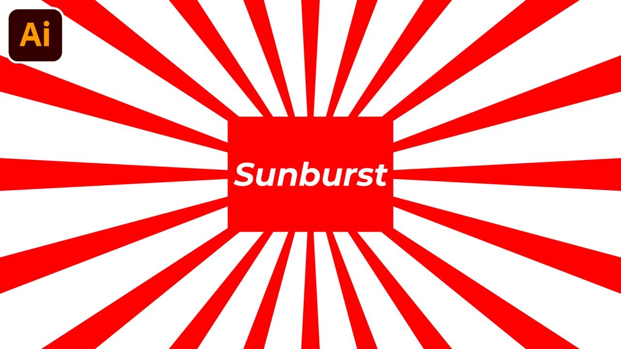 How To Make Sunburst In Illustrator Youtube