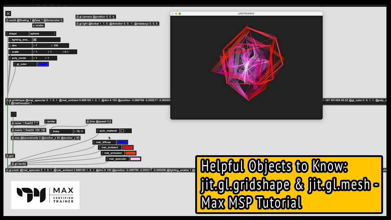 Jit Gl Gridshape Jit Gl Mesh Helpful Objects To Know Max Msp