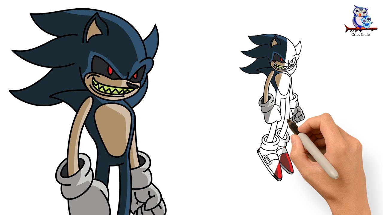 How To Draw Sonic Exe Art Tutorial Youtube